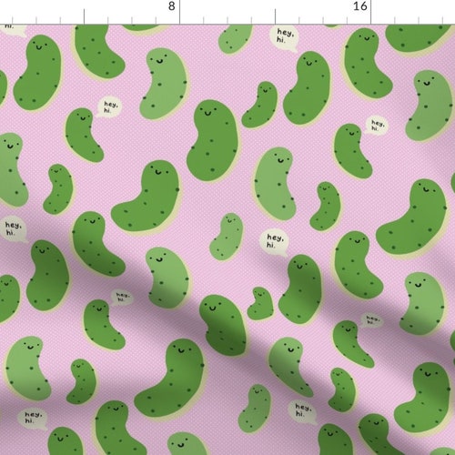 Pickles Fabric Hey Hi Pickles by Sugarcookie Pickle Kawaii - Etsy