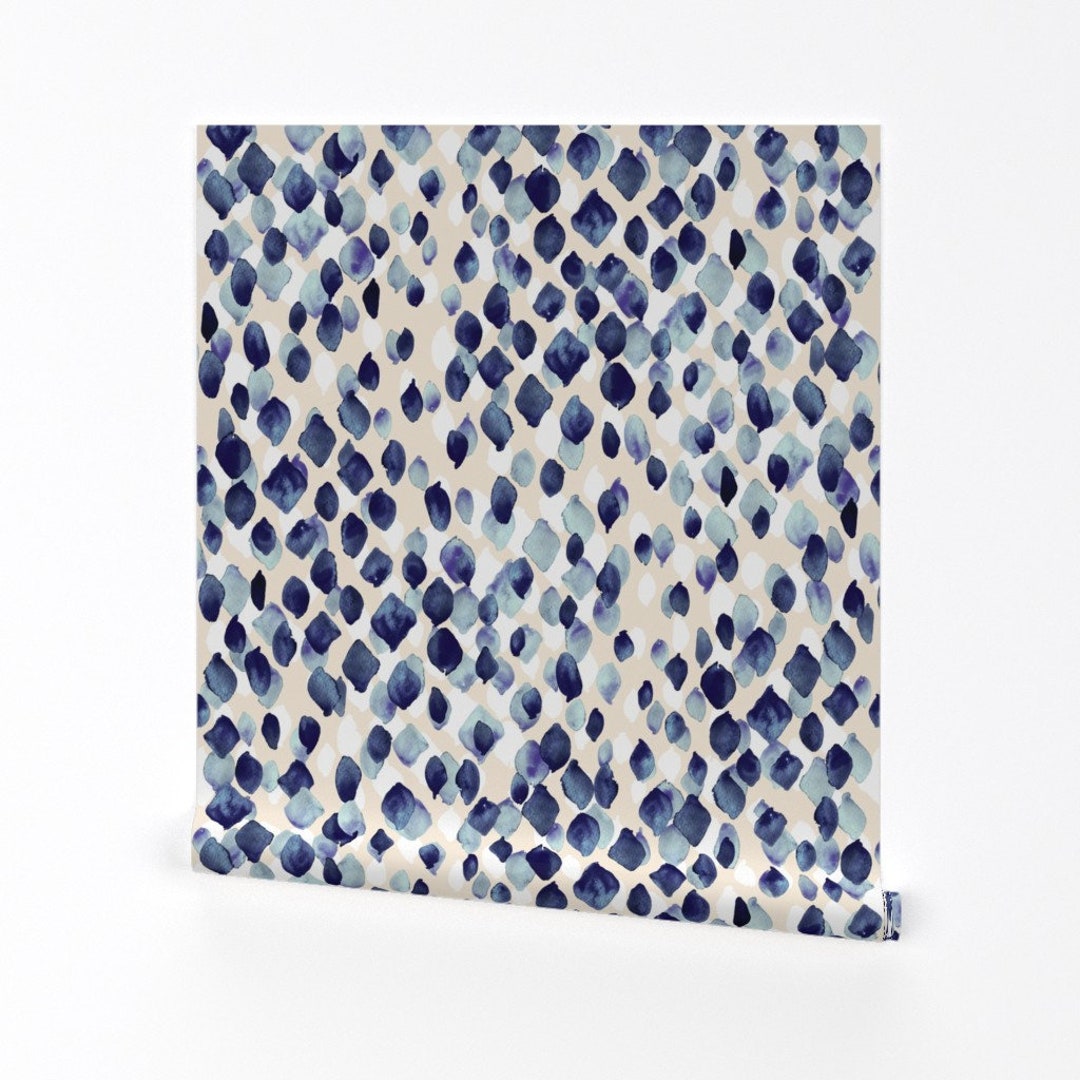 Indigo Blue Wallpaper Indigo Rain by Crystal Walen Indigo Blue Custom ...