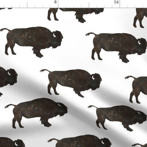 Buffalo Fabric Bison 1 by Jadegordon Buffalo Bison - Etsy