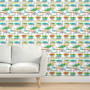 Space Wallpaper Space Age Atomic by Hot4tees Bgyahoo Com - Etsy