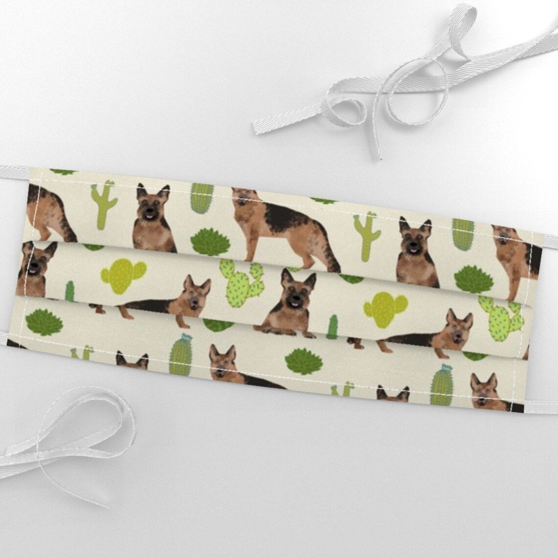 Succulent Shepherd Fabric German Shepherd Dog Cactus Desert - Etsy
