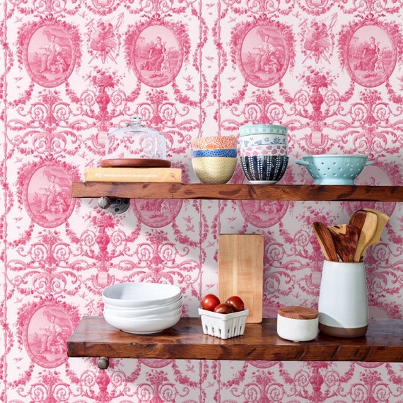 Pink Rococo Wallpaper