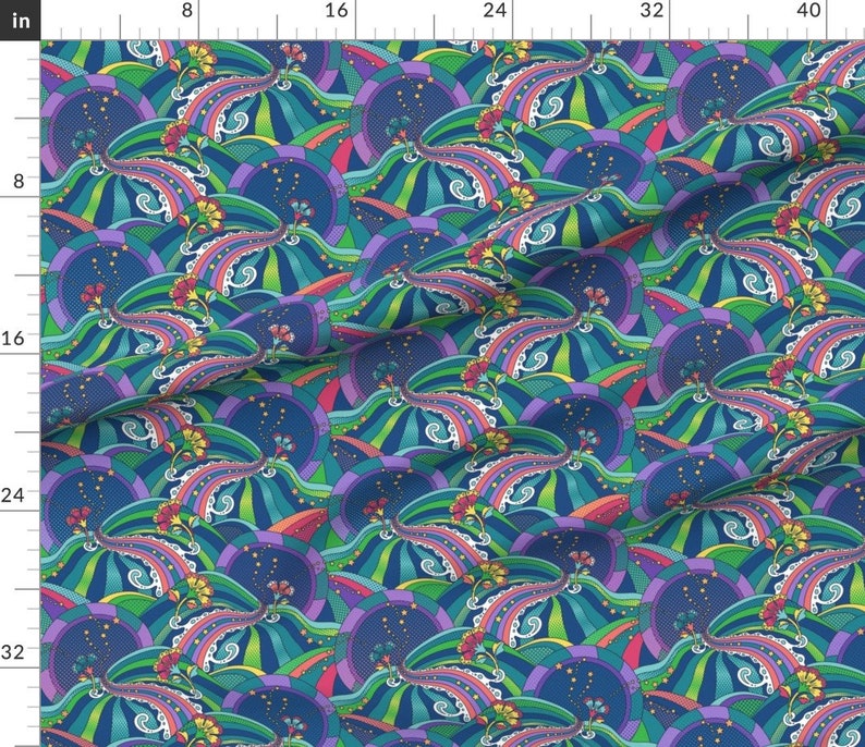 Psychedelic Fabric Road-trippin' by Hootenannit - Etsy