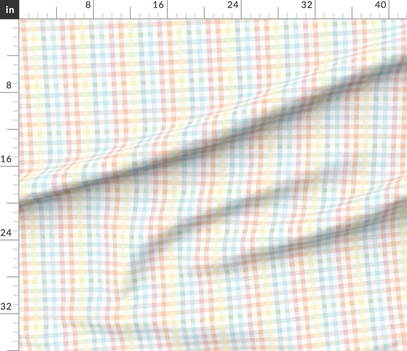 Spring Plaid Fabric Easter Plaid Pastel Gingham Check by - Etsy