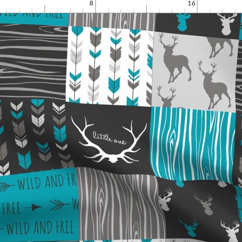 Teal Quilt Fabric - Etsy