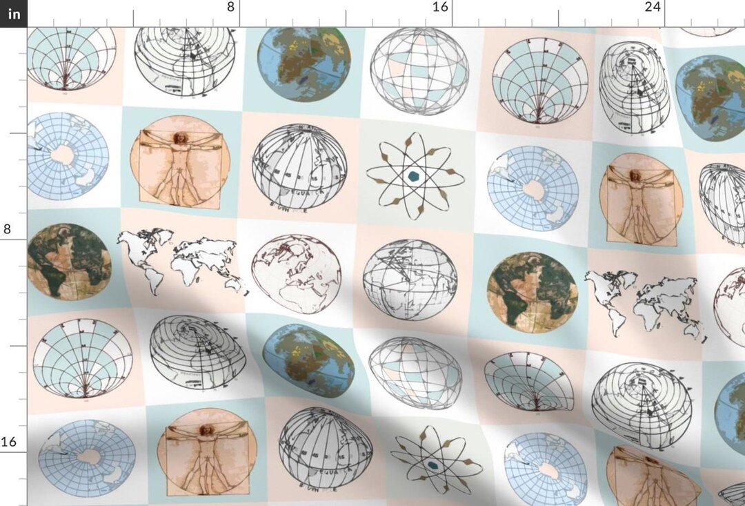Earth Science Fabric - Earth Ball by Lucybaribeau - Earth Science ...