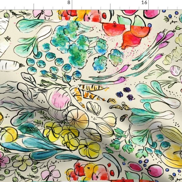 Vegetable Fabric - Etsy