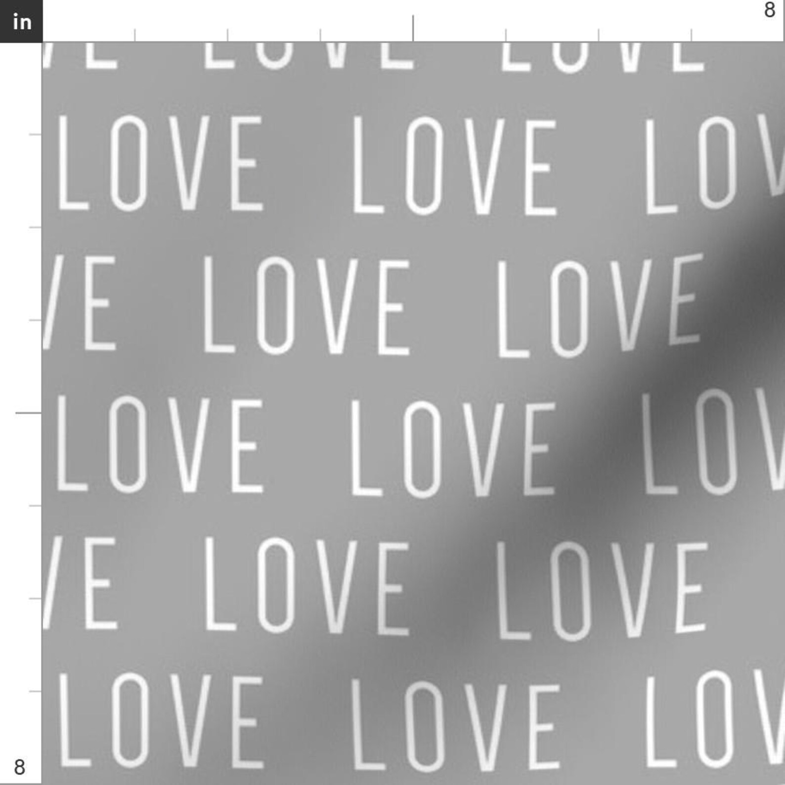 Love Fabric - Love // Grey by Littlearrowdesign - Love Valentine's Day ...