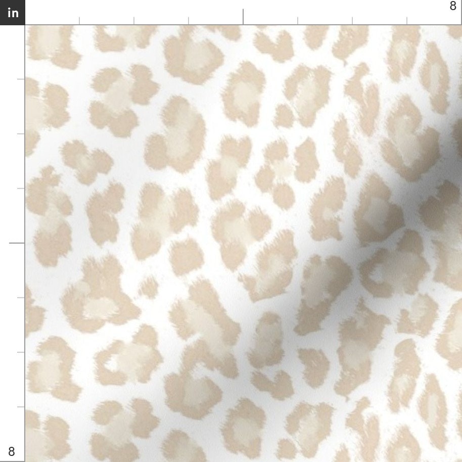 Modern Animal Print Fabric Beige Cheetah by Etienne - Etsy
