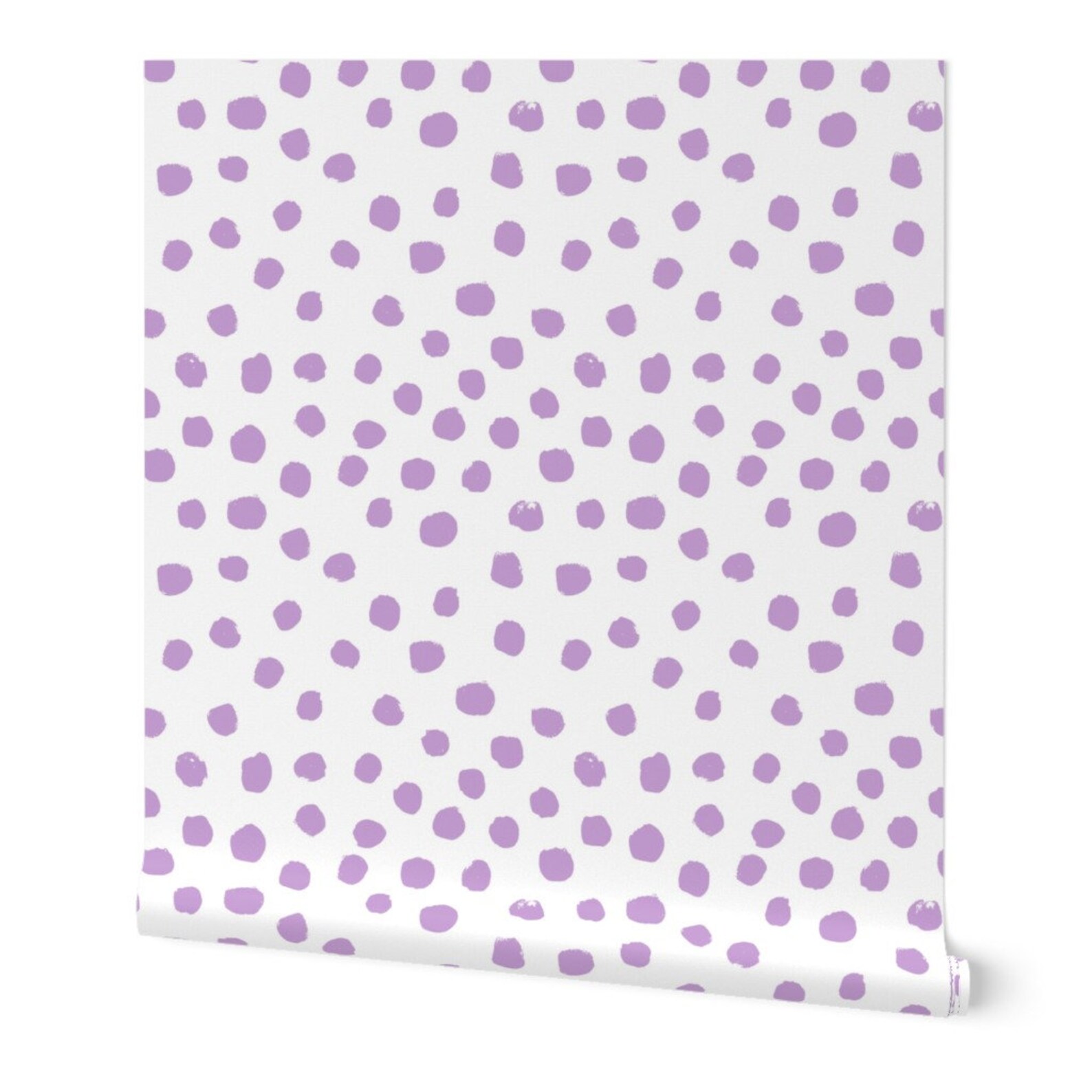 Polka Dot Wallpaper Dot Purple Pastel Lilac Baby by - Etsy