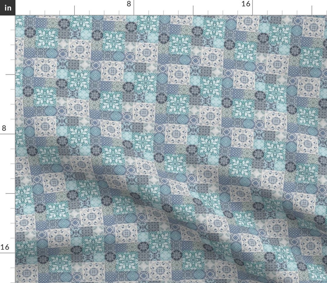 Marrakesh Tiles Fabric Marrakesh Tiles by Delinda Graphic - Etsy