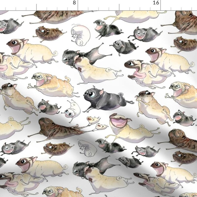 Pug Fabric - Etsy