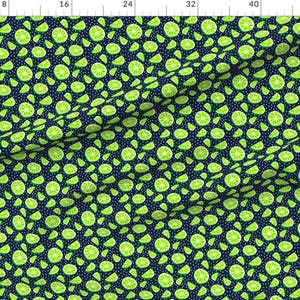 Green Summer Citrus Fabric - Citrus Lime by Uramarinka - Summer Citrus ...