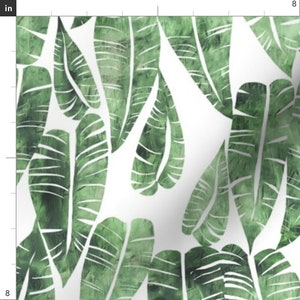 Leaves Fabric Goddess Leaf Green and White by Schatzibrown Swim ...