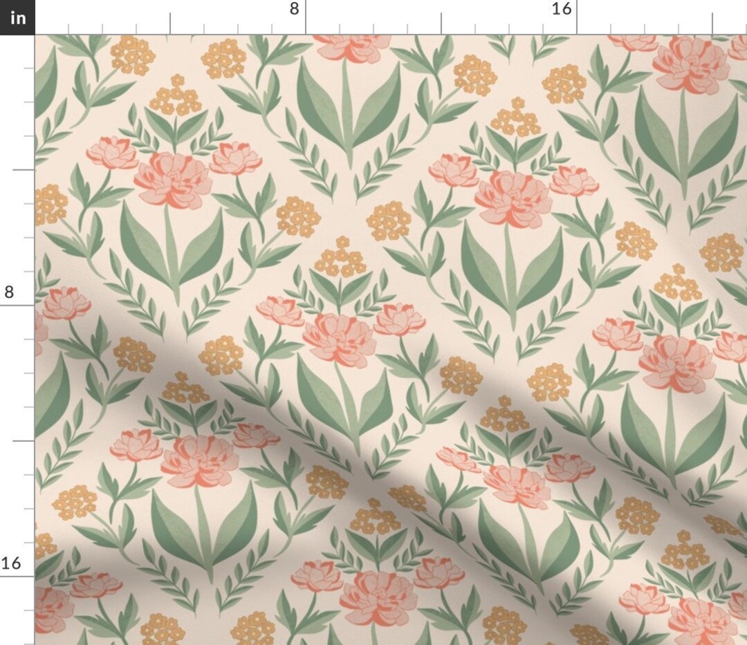 Cottagecore Fabric Floral Nostalgia by Jasmin_blooms_designs - Etsy