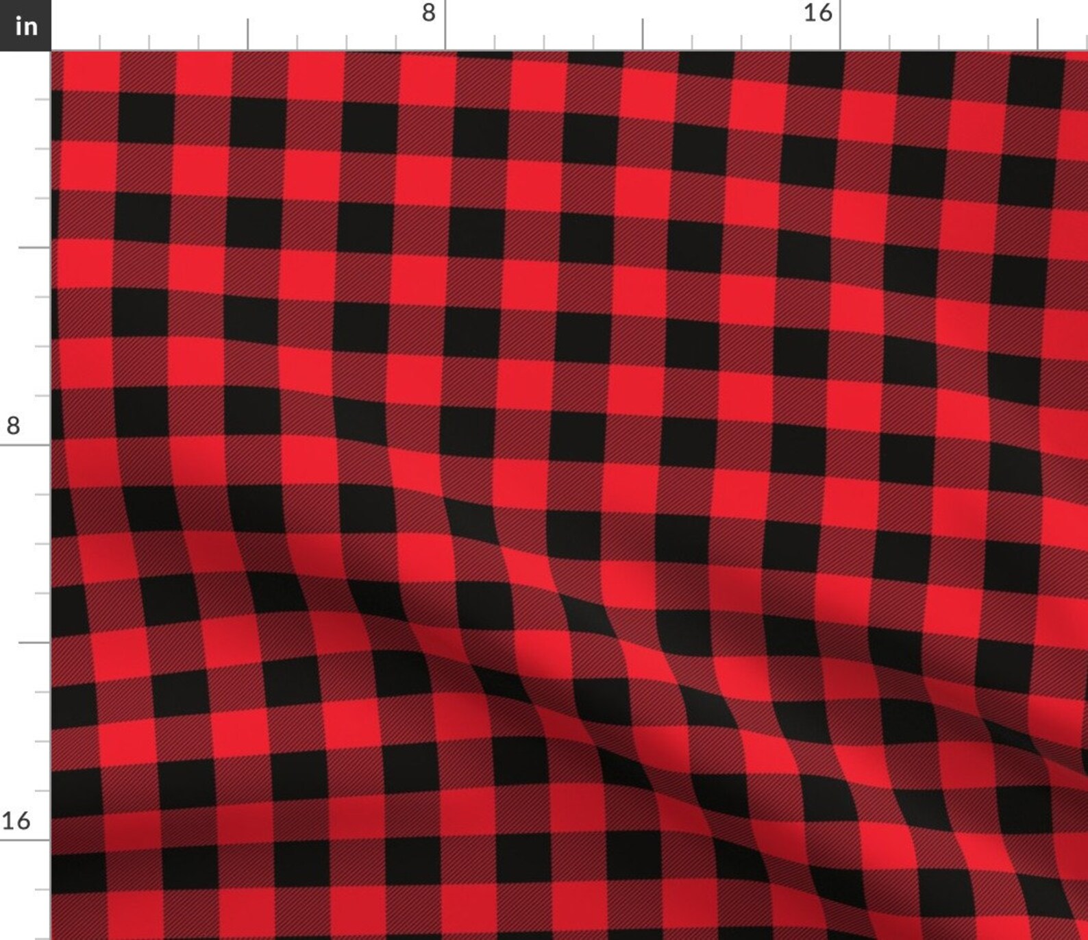 Buffalo Fabric Red Buffalo Check Custom Fabric by Ivie Cloth - Etsy