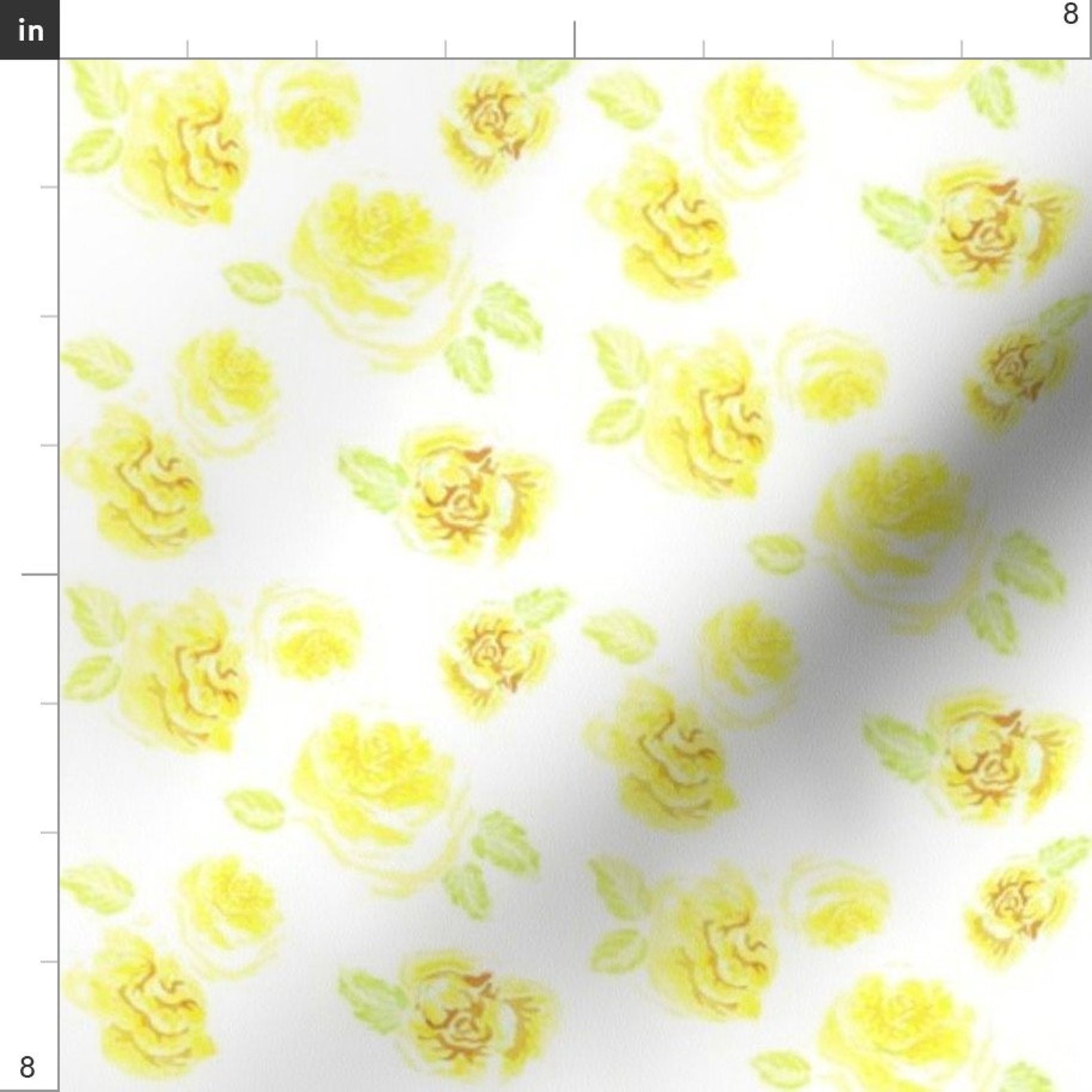 Vintage Yellow Roses Fabric Lemon Roses by Graceful Retro - Etsy