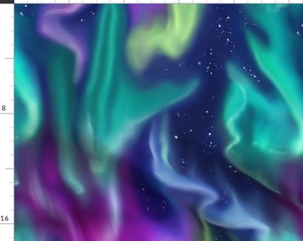 Northern Lights Fabric | Etsy