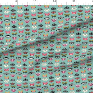 Moth Fabric Moths // Butterflies Moths Lepidoptery Insects - Etsy