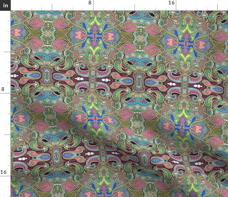 Mushroom Fabric Psychedelic Trippy Acid Trip Kaleidoscope - Etsy