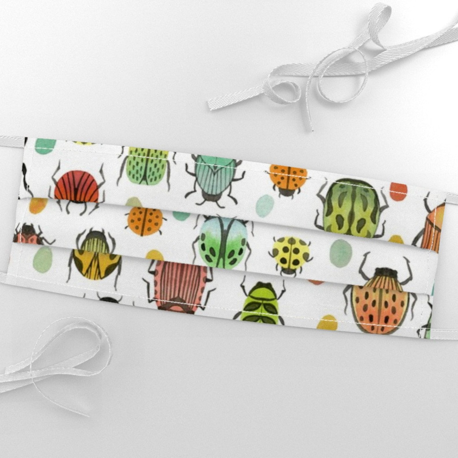 Beetles Fabric Watercolor Beetles by Cjldesigns Whimsical - Etsy