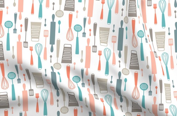 Modern Kitchen Fabric Kitchen Utensils By Heleenvanbuul | Etsy