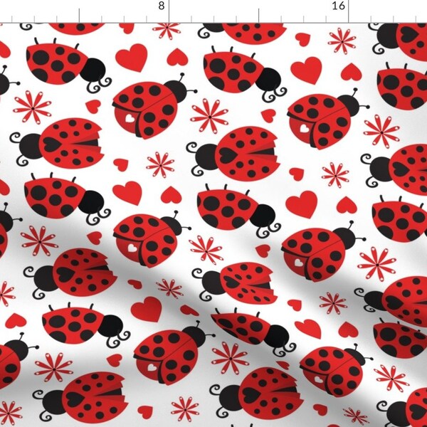 Ladybug Fabric by the Yard - Etsy