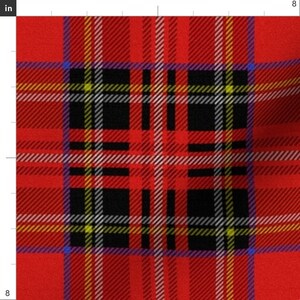 Red Stewart Plaid Fabric Royal by Peacoquettedesigns Scottish Tartan ...