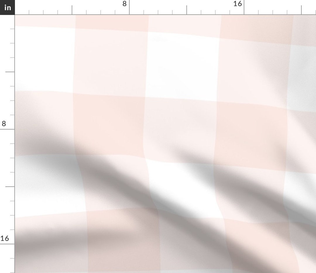 Pink Gingham Fabric Pink and White Gingham by Peacoquettedesigns ...