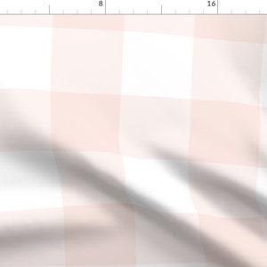 Pink Gingham Fabric Pink and White Gingham by Peacoquettedesigns ...