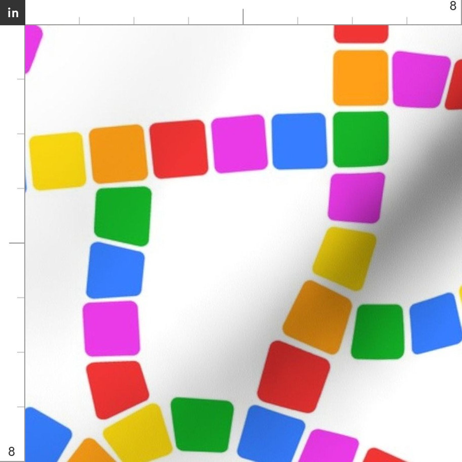 Rainbow Game Board Fabric Neverending Game Board Colors on | Etsy