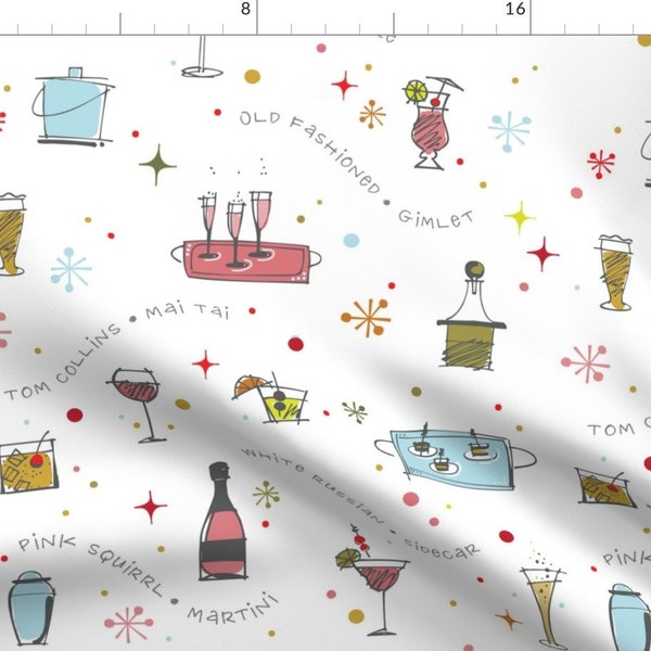 Cocktail Fabric - Etsy