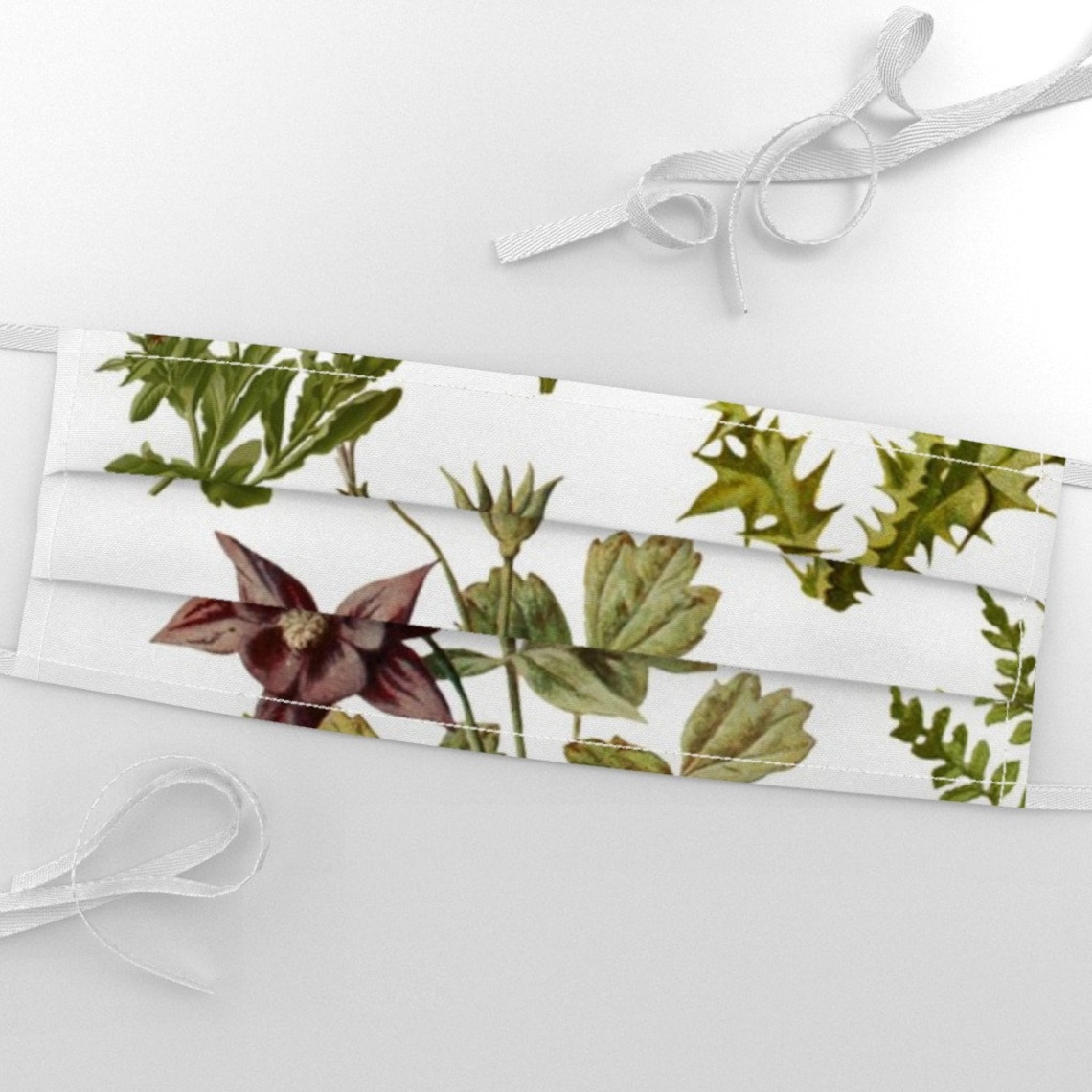 Botanicals Fabric Vintage Botanical Wildflowers Lg. by - Etsy