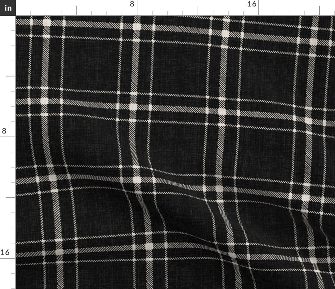 Black Plaid Fabric Black Plaid by Sugarpinedesign Dark Academia Winter ...