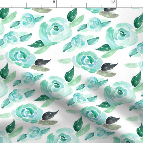 Watercolor Floral Fabric Spring Summer Colorful Pink Flower - Etsy