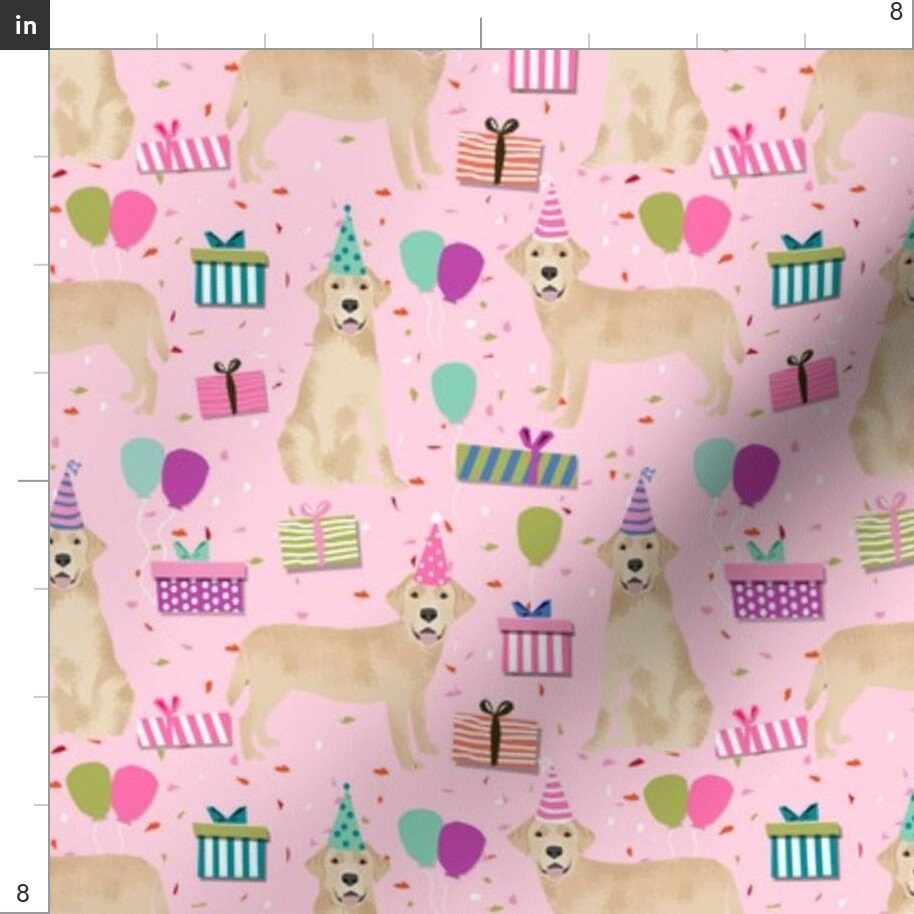 Yellow Lab Fabric Yellow Lab Birthday Party Labrador | Etsy
