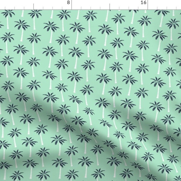 Spoonflower Palm Tree Fabric - Etsy