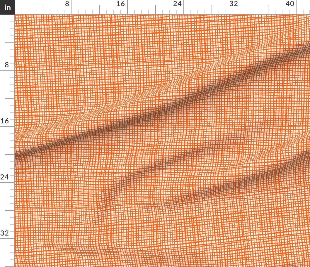 Orange Stripe Fabric Orange Grid Painted Stripes Halloween - Etsy