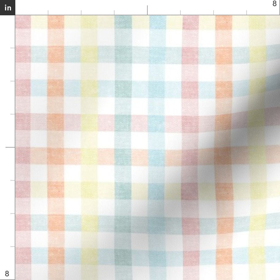Spring Plaid Fabric Easter Plaid Pastel Gingham Check by - Etsy