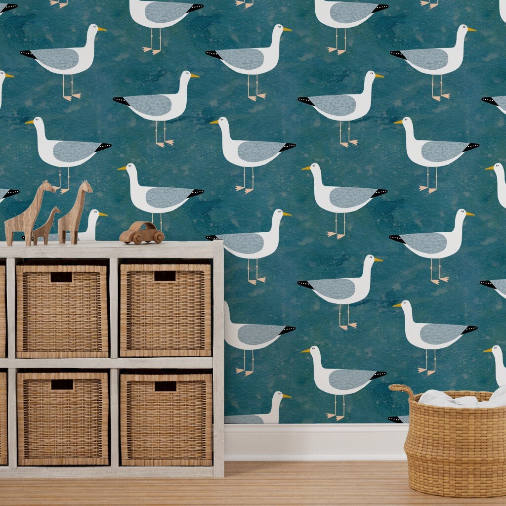 Seagull Wallpaper Seagulls by Nicsquirrell Seagull Ocean - Etsy