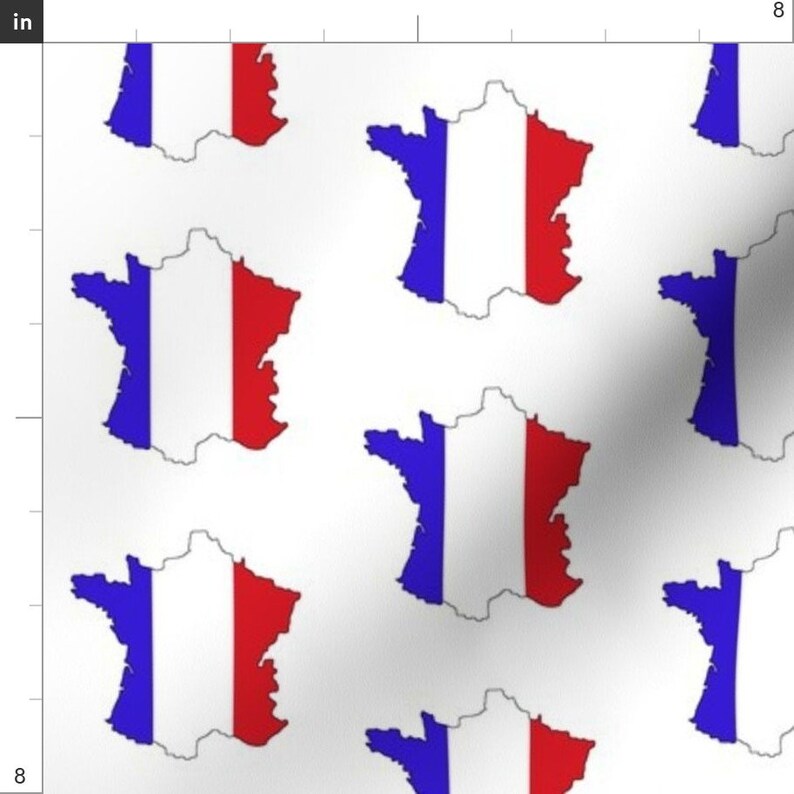 France Fabric France Flag Overlay by Thinlinetextiles - Etsy
