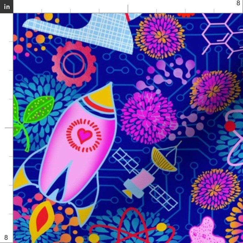 Space & Science Fabric Stem Princess Possessions by - Etsy