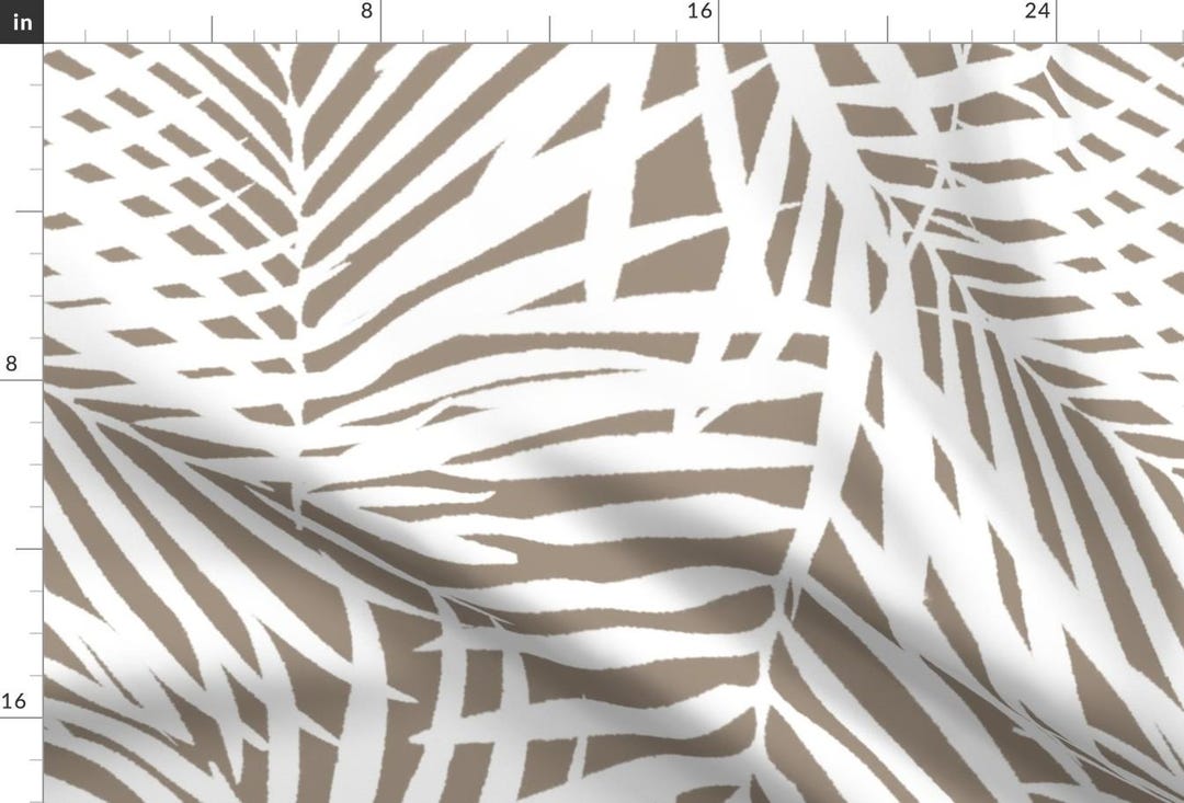 Tropical Palm Fabric - Neutral Palm Fronds by Danika_herrick - Coastal ...