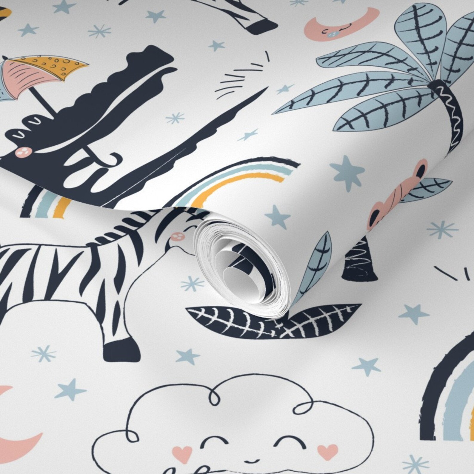 Nursery Wallpaper Small Safari Baby Nursery by Bamokreativ - Etsy