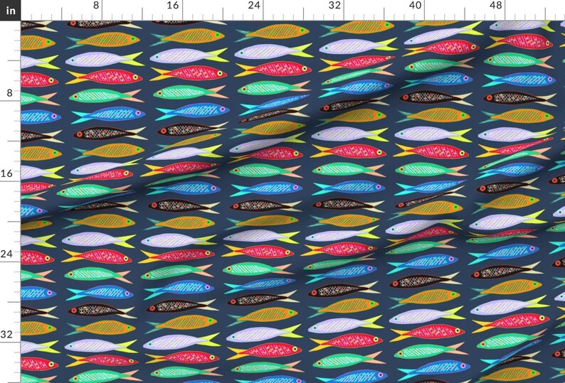 Sardine Fish Fabric - Sardines by Emilyrosethomson - Sardine Fish ...