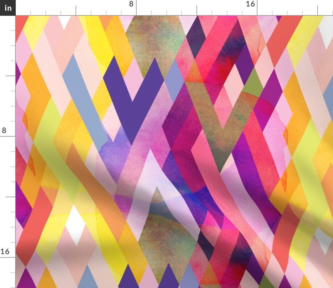 Geometric Fabric Bauhaus Geo Dreams by Ceciliamok Geometric Abstract ...