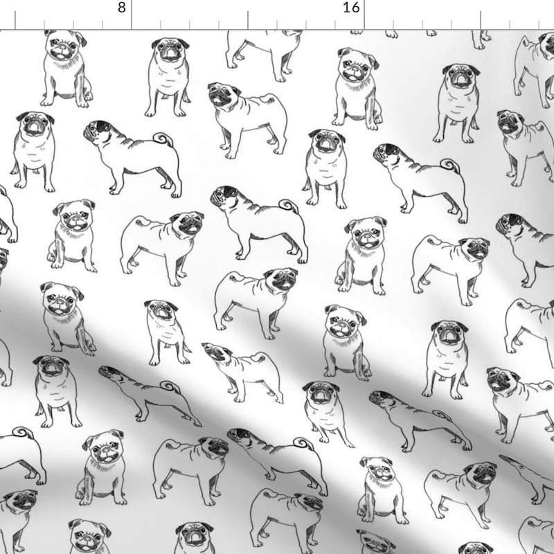 Pug Fabric - Etsy