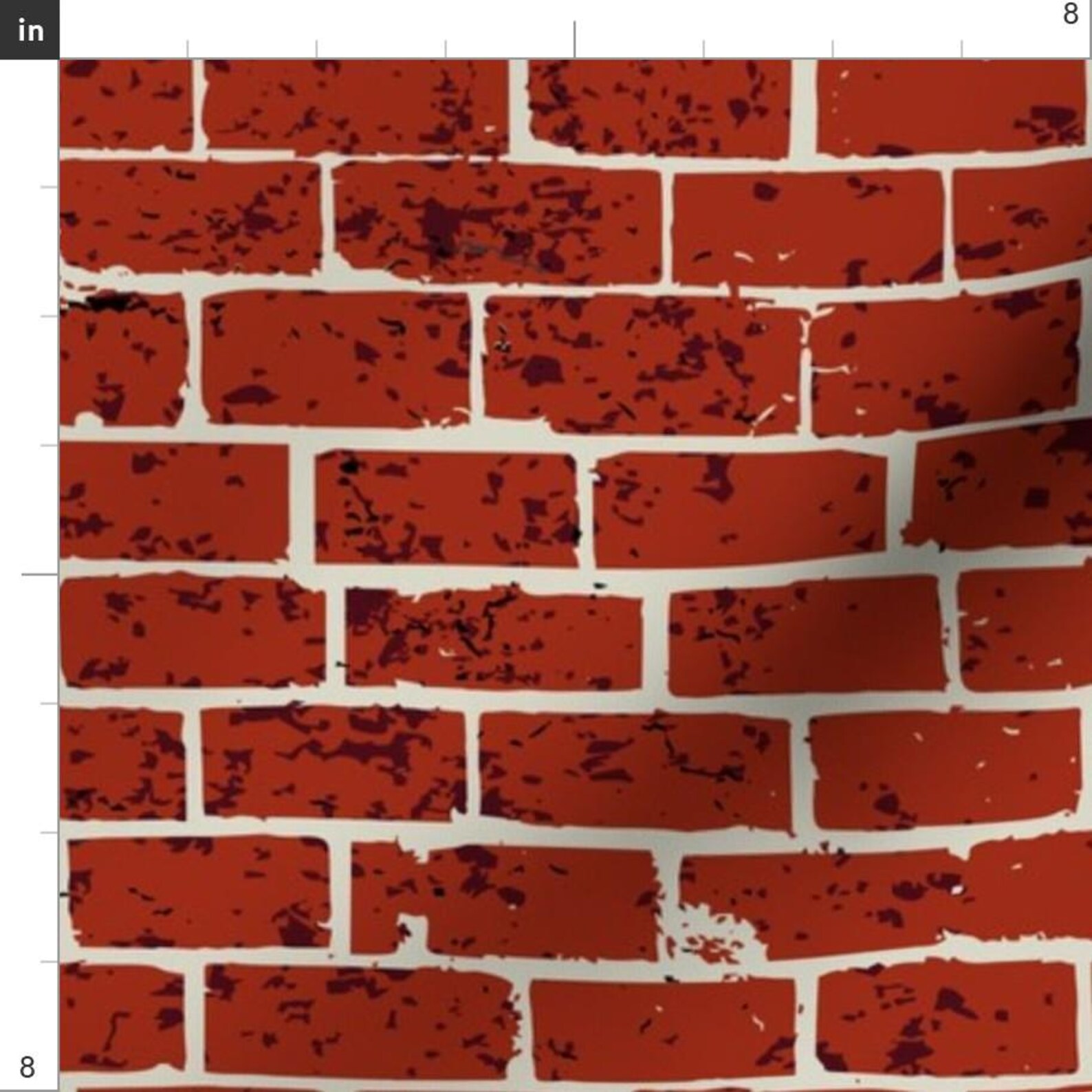 Building Fabric - Brick House by B0rwear - Wall Cotton Fabric by the ...