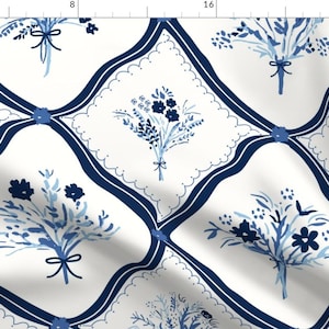 Cottagecore Upholstery Fabric- Summer Bouquets by Five_patch_design ...