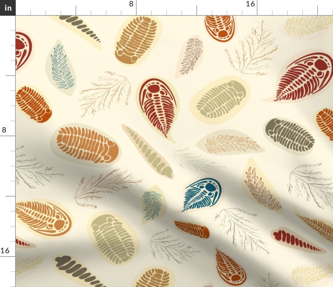 Trilobites Fabric Trilobite Dig by Cleolovescolor - Etsy